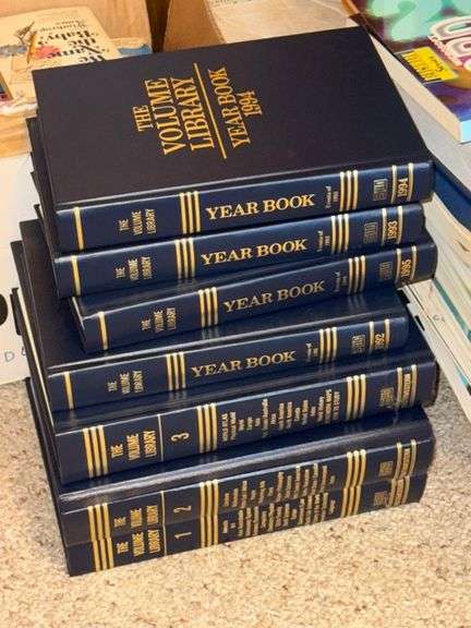 The volume library year book set • Bedroom 4 upstairs - Duck Soup Auctions