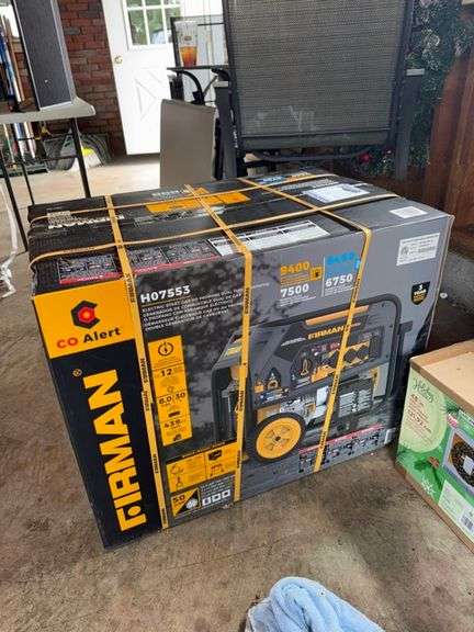 Firman ho7553 electric start gas or propane generator 7500 running ...