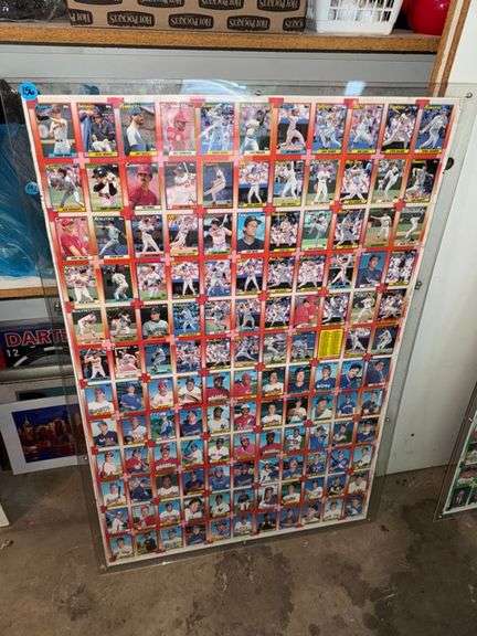 Topps Framed card sheet • 31x54 • Garage - Duck Soup Auctions