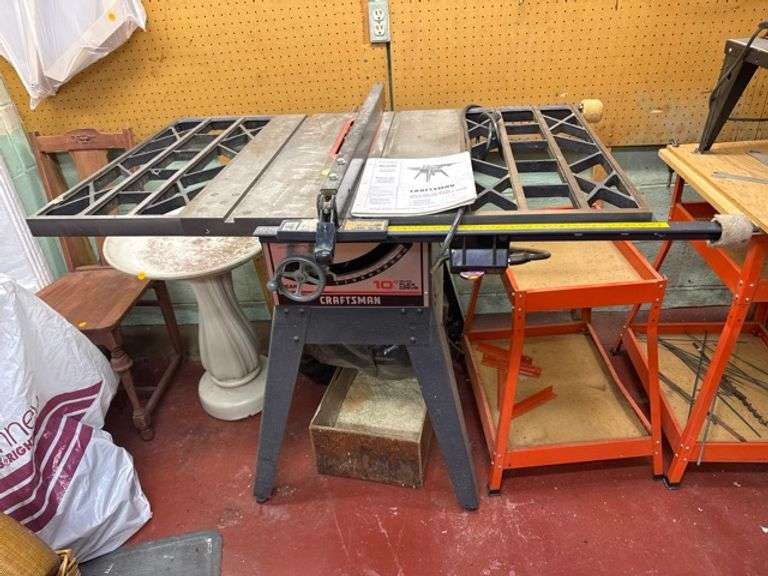 Craftsman deluxe 10” flex drive table saw • Basement - Duck Soup Auctions