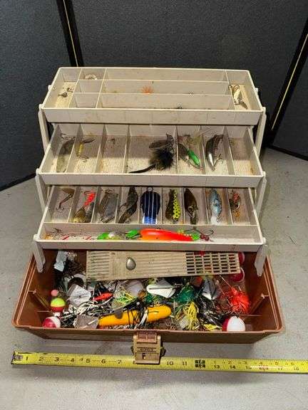 Tackle box and contents • Basement with walkout - Duck Soup Auctions