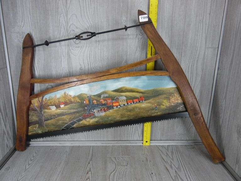 Hand Painted Buck Saw - Dunker Auction