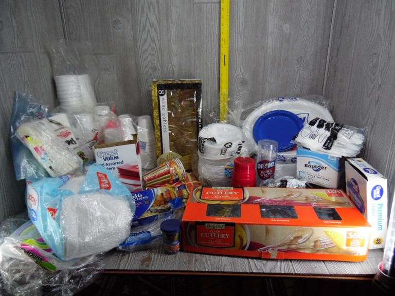 Assorted Disposable Dinner Ware - Dunker Auction