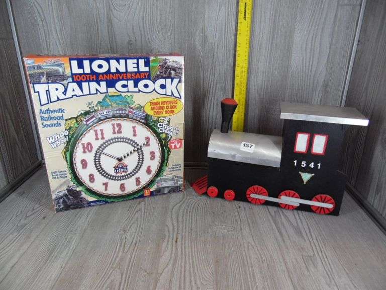 Handmade Train & Lionel 100th Anniversary Train Clock - Dunker Auction