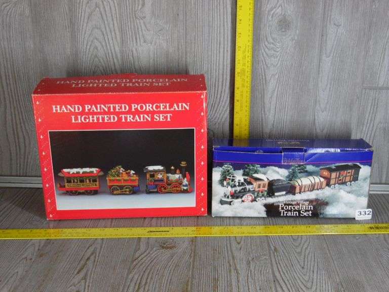 Porcelain Train & Lighted Train Sets - Dunker Auction