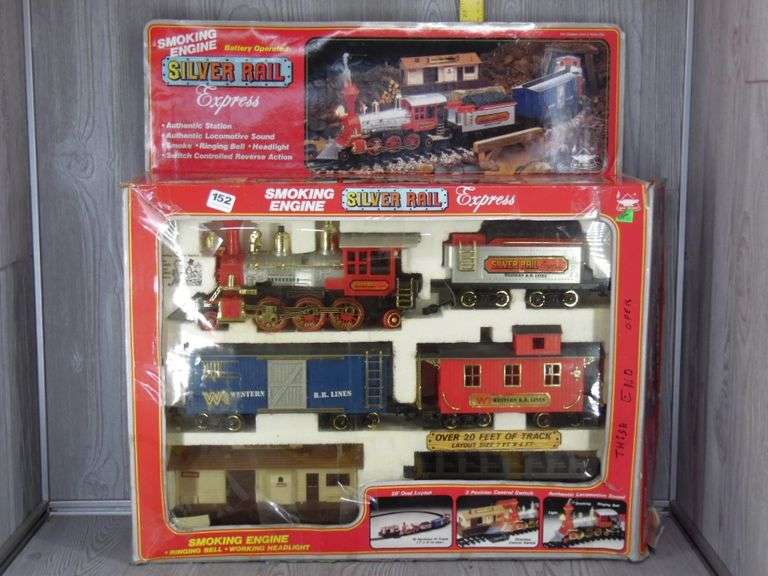 Smoking Engine Silver Rail Express - Dunker Auction