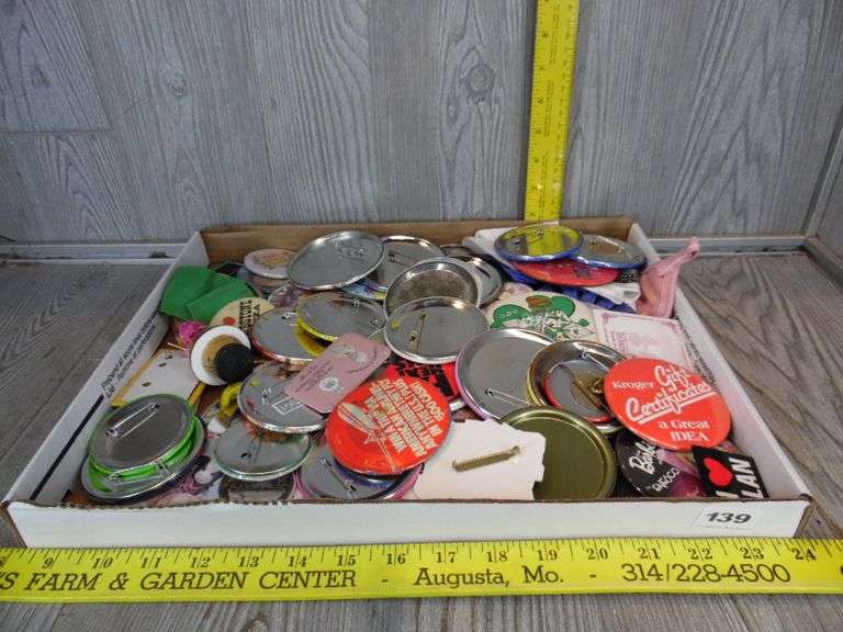 Assorted Pin Buttons - Dunker Auction