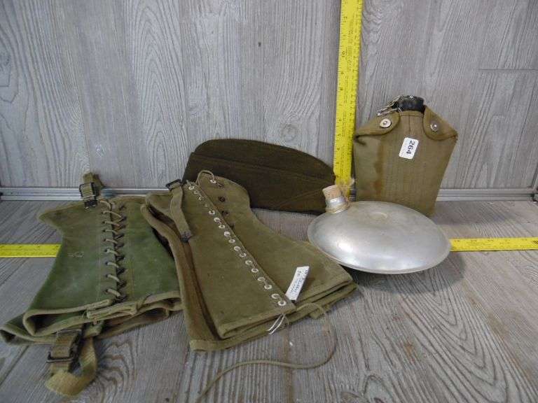 Canteens, Leggins & Hat - Dunker Auction