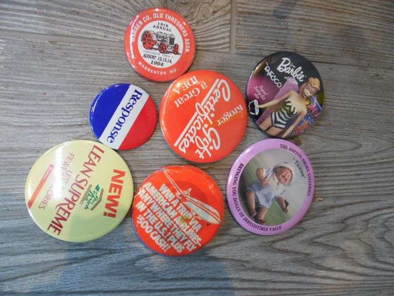 Assorted Pin Buttons - Dunker Auction