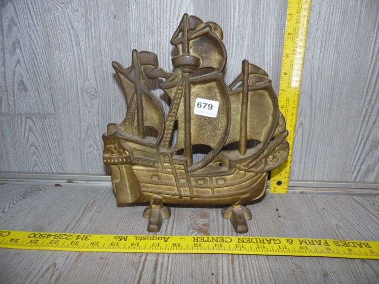 Vintage Nautical Cast Iron Ship Door Stopper - Dunker Auction