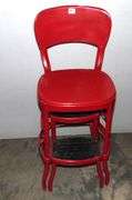 Red Kitchen Step Stool - Dunker Auction