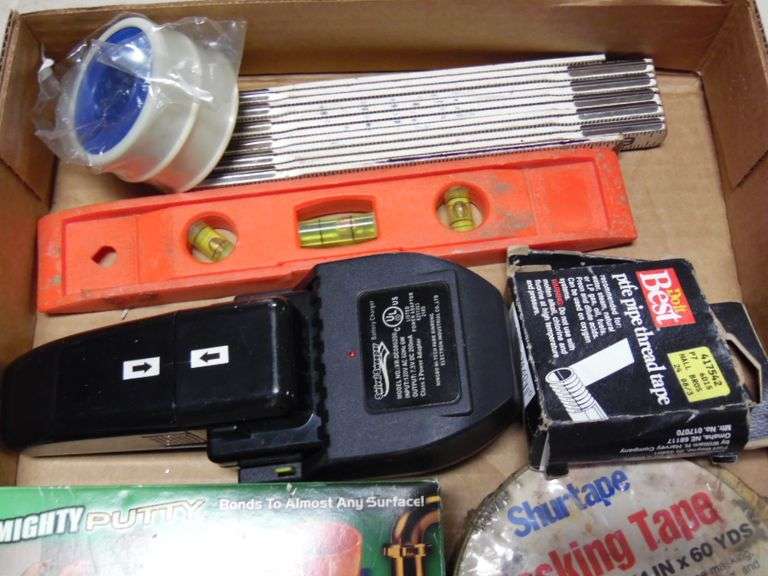 Tape, Level, Extension Cord & Folding Ruler - Dunker Auction