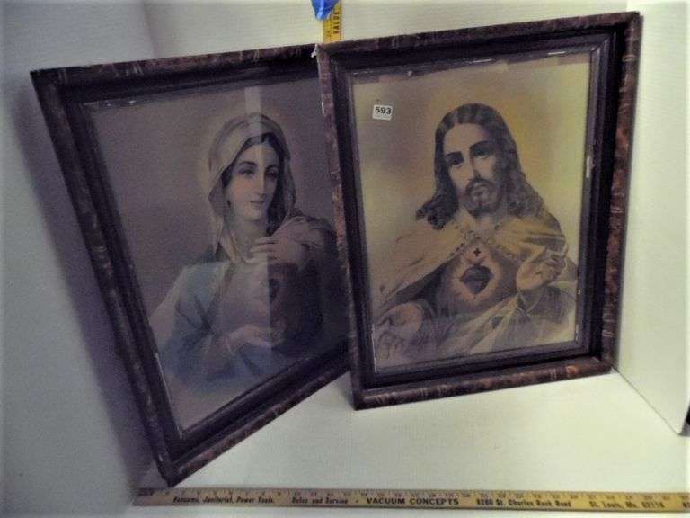 2 - Religious Picture in Gilded Frames - Dunker Auction