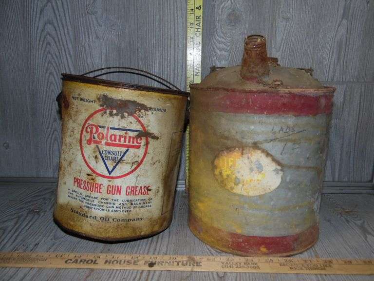 Gas & Grease Cans - Dunker Auction