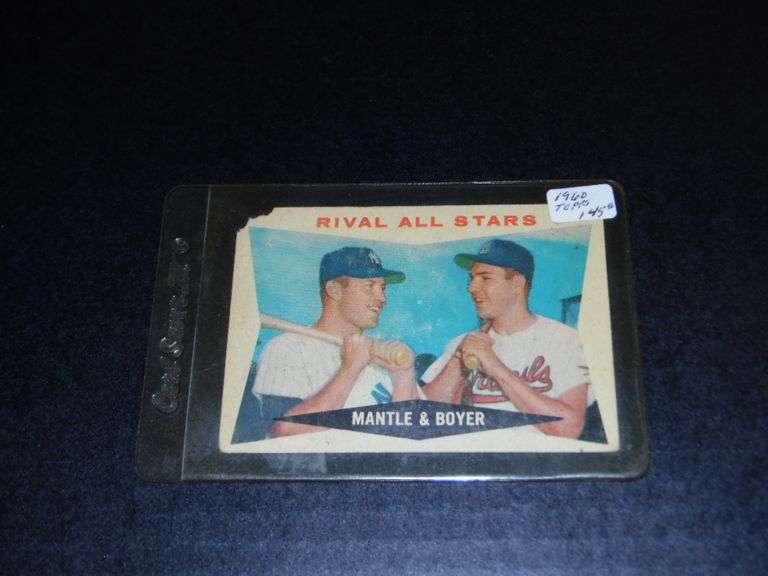 1960 Topps Rival Stars Mantle & Boyer Card - Dunker Auction