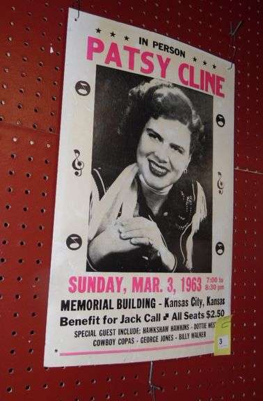 Patsy Cline Show Poster - Reproduction - Dunker Auction
