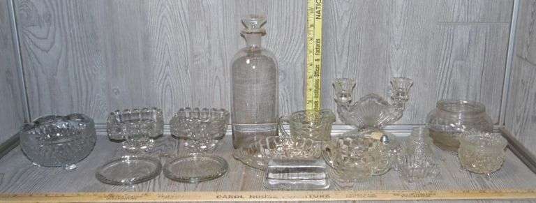 Assorted Clear Glassware - Dunker Auction