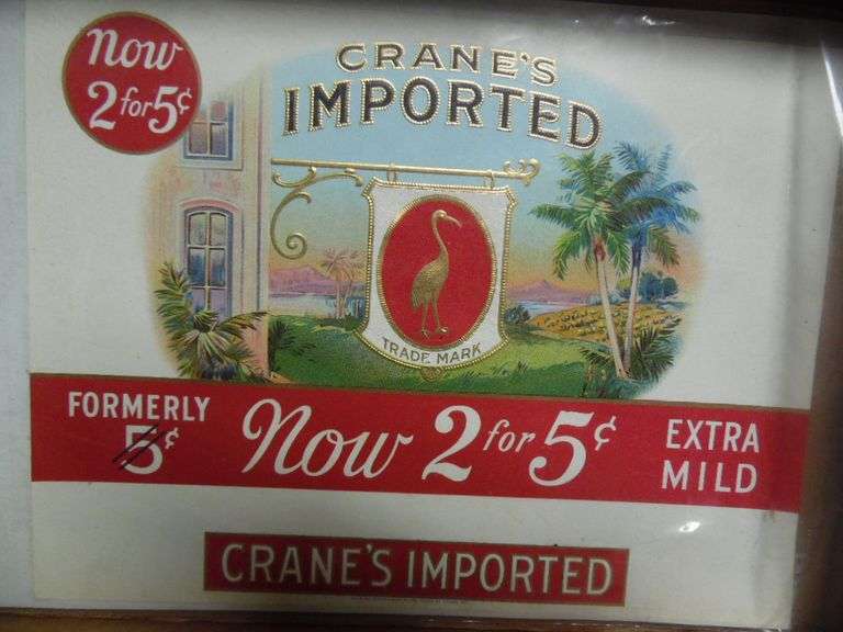 Crane's Import Advertising Labels - Dunker Auction