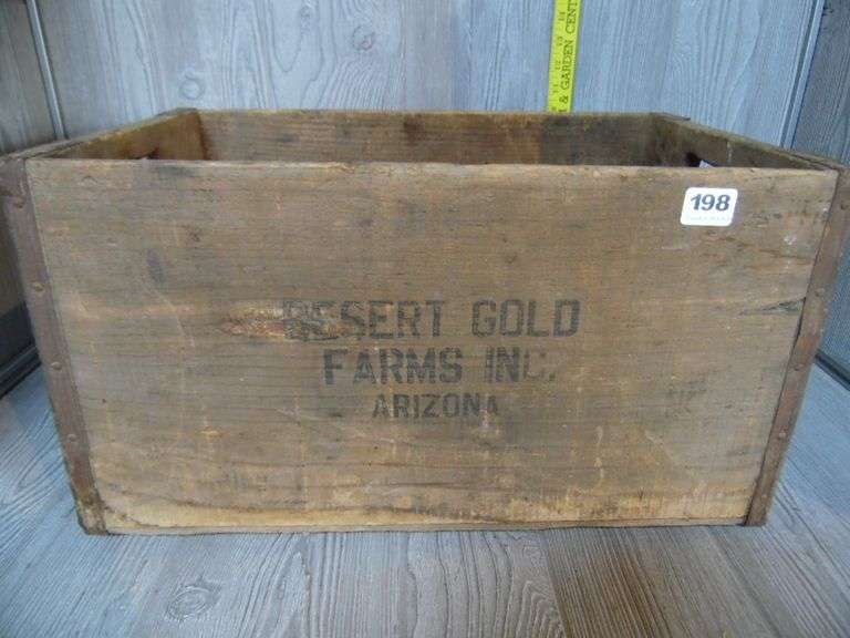 Desert Gold Farms Wood Crate - Dunker Auction