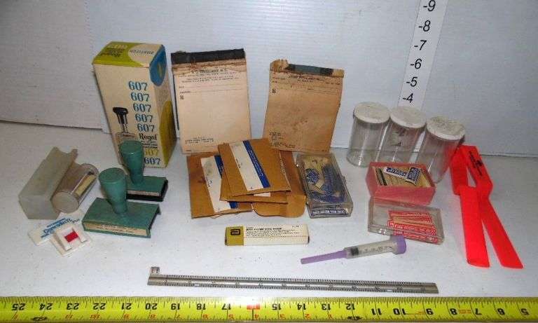 Vintage Bottle Tags, Stamps, Vintage RX Pads & Misc. - Dunker Auction