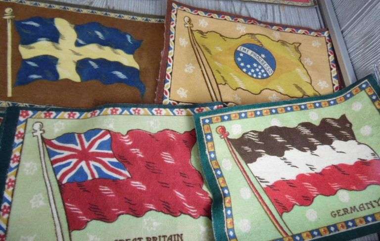 Vintage Cigar Box Flags of the World - Dunker Auction
