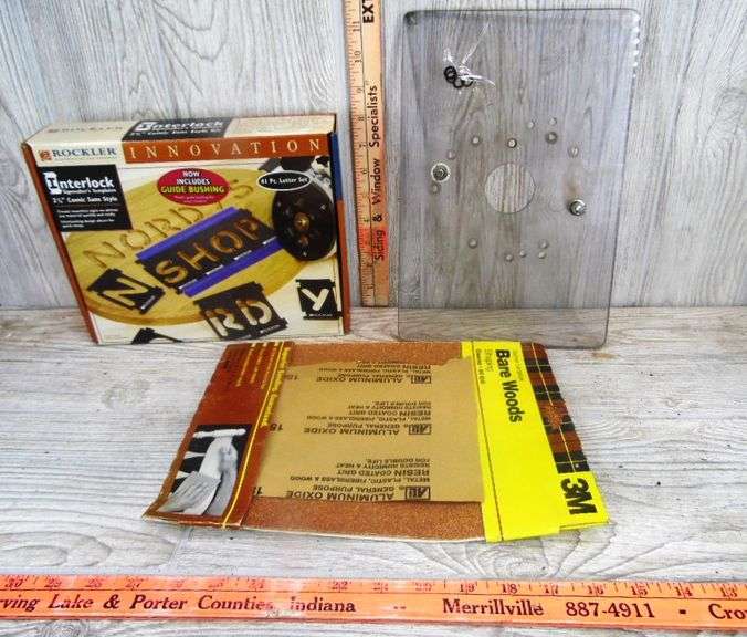 Interlock Signmaker's Templates & Sandpaper - Dunker Auction