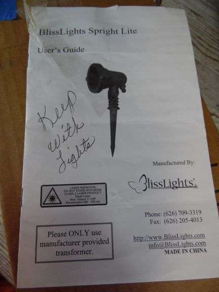 Bliss Lights Spright Lite - Dunker Auction
