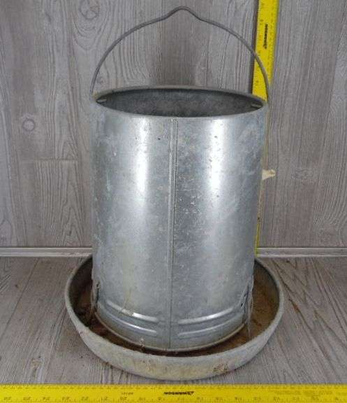 Galvanized Chicken Feeder - Dunker Auction