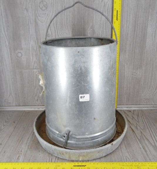 Galvanized Chicken Feeder - Dunker Auction