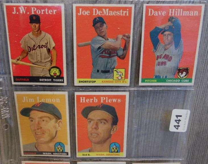 1950's Baseball Cards - Dunker Auction