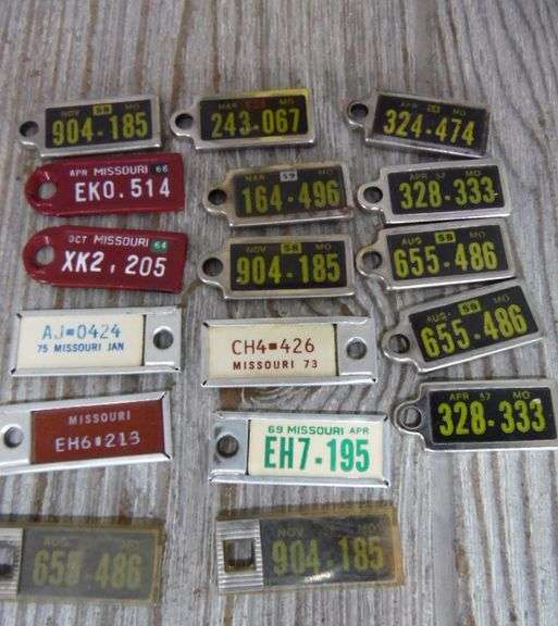 Keychain License Plate Tags - Dunker Auction