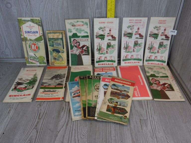 Sinclair, cities Service Travel Maps & Others - Dunker Auction