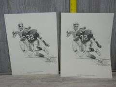Shell Oil Football Prints By: Nick Galloway & Others - Dunker Auction