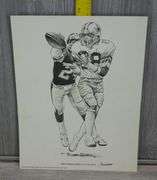 Shell Oil Football Prints By: Nick Galloway & Others - Dunker Auction