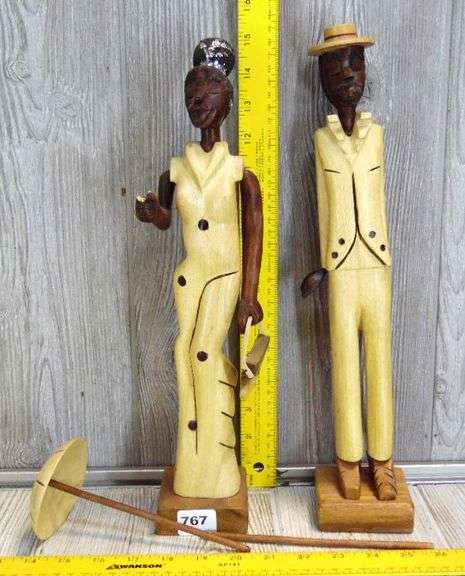 Cuban Wood Carving Art - Need Repaired - Dunker Auction