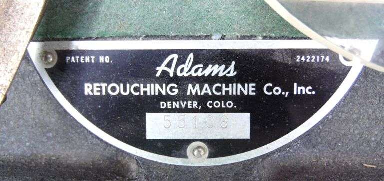 Adams Retouching Machine - Dunker Auction