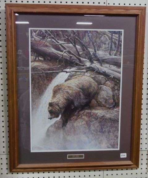 "Gone' Fishin'" Print by Ron Van Gilder 25" x 30 1/2" - Dunker Auction