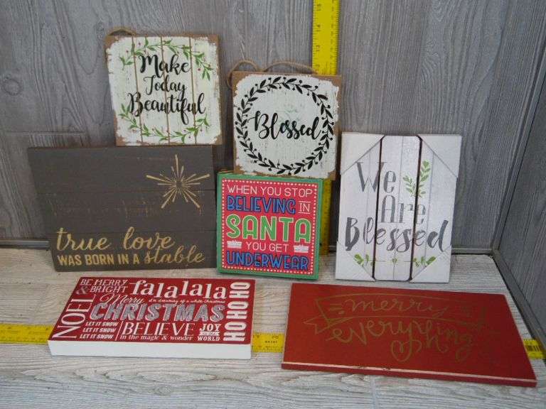 Assorted Word Signs - Dunker Auction