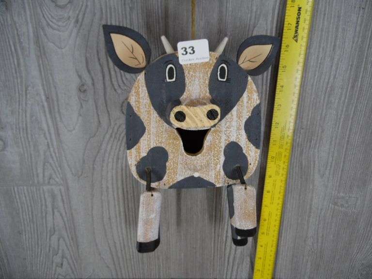 Cow Bird House - Dunker Auction