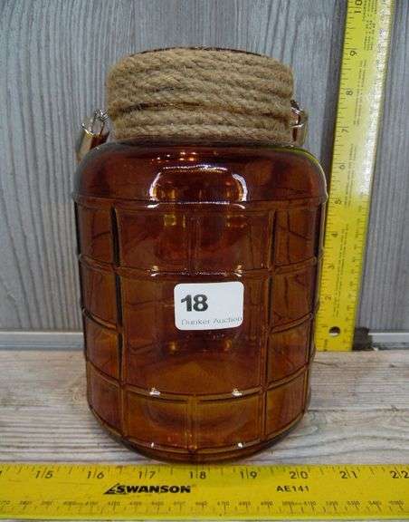 Amber Barrel Jar - Dunker Auction