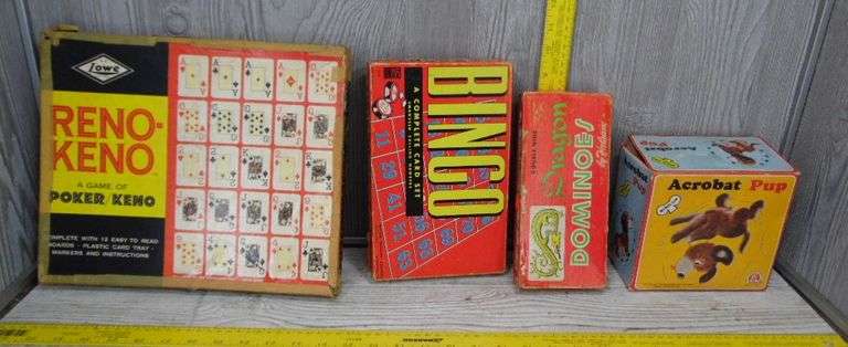 Reno-Keno, Dominos, Bingo & Acrobat Pup - Dunker Auction