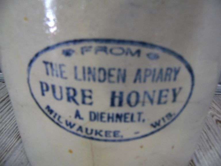 The Linden Apiary Pure Honey Crock - Dunker Auction