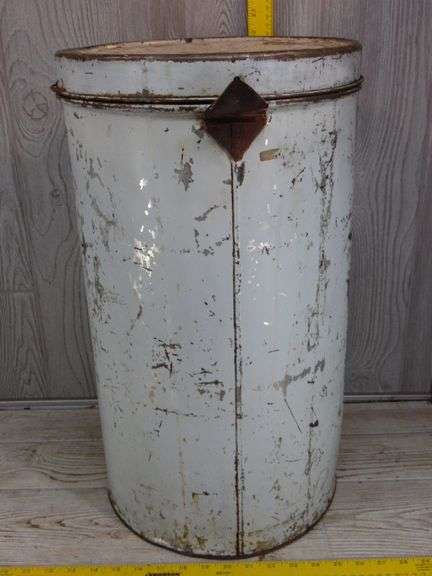 Antique Flour Tin Bin - Dunker Auction