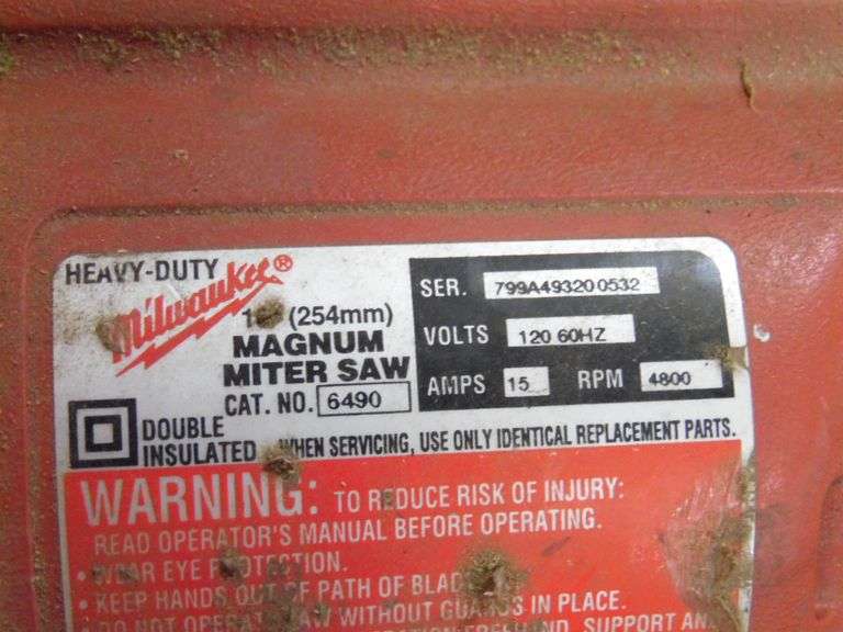 Milwaukee Power Miter Saw - Dunker Auction