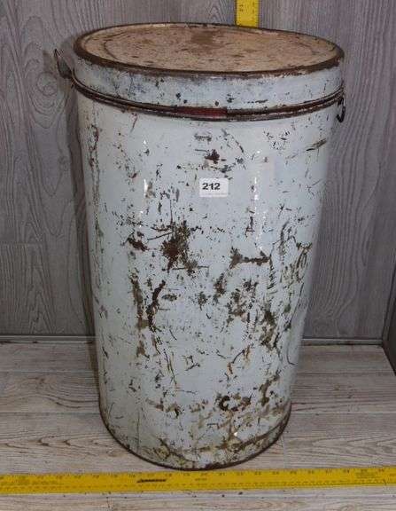 Antique Flour Tin Bin - Dunker Auction