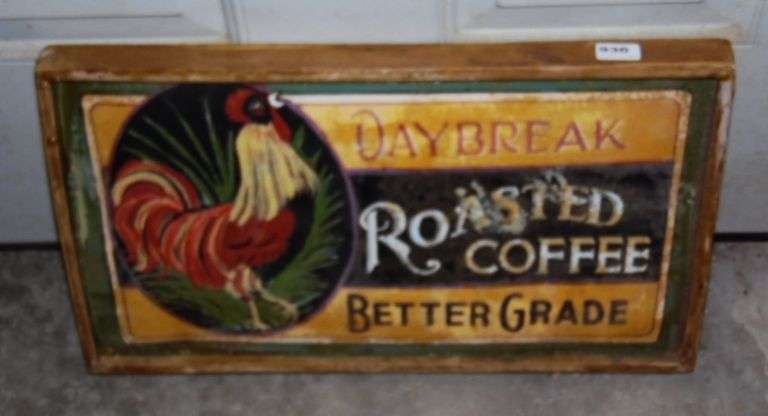 Roasted Coffee Sign - Dunker Auction