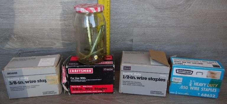 Wire Staples, String & More - Dunker Auction