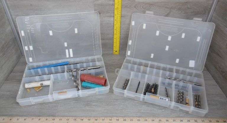 Two Storage Containers With Drill Bits - Dunker Auction