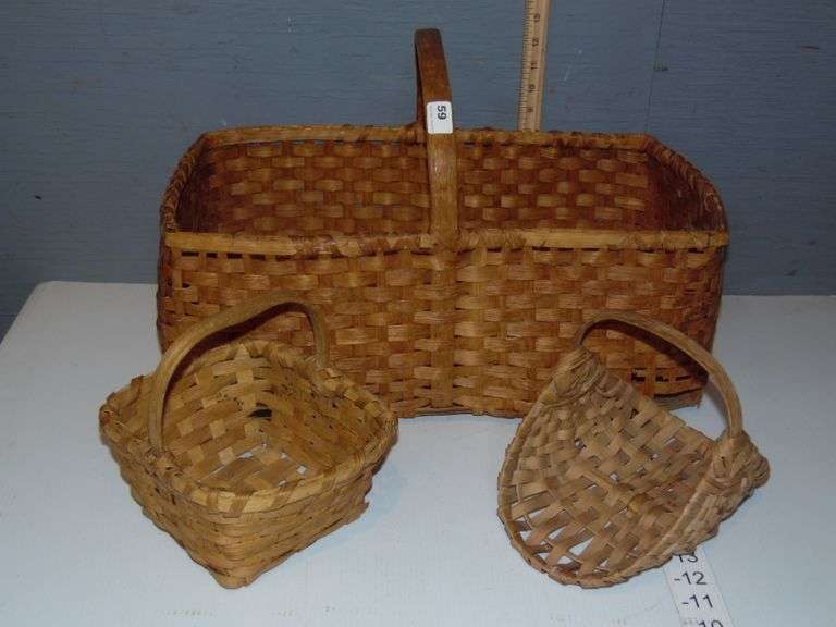 Three Hand Baskets - Dunker Auction