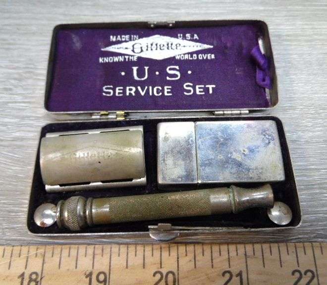 1918 WW I - US Navy Gillette Razor Set - Dunker Auction